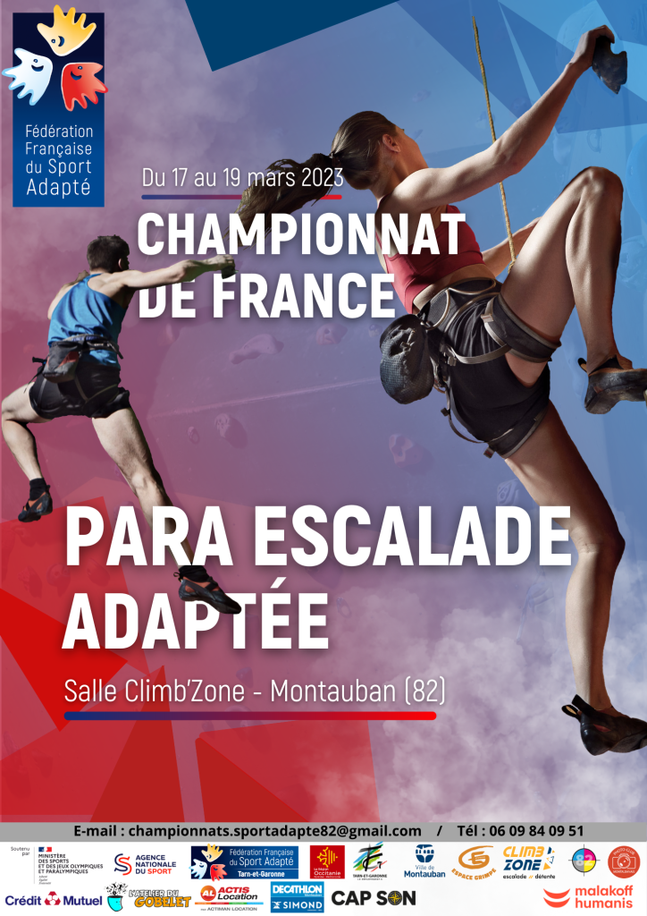 Reportage Championnat de France Para Escalade Adaptée 17 au 19 mars ...